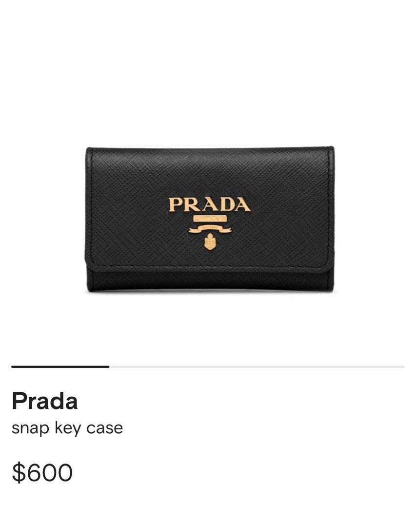 Prada Snap Key Case, Luxury, Bags & Wallets on Carousell
