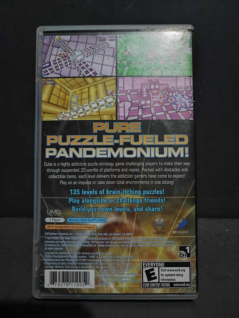PSP UMD Games Cube, Video Gaming, Video Games, PlayStation on Carousell