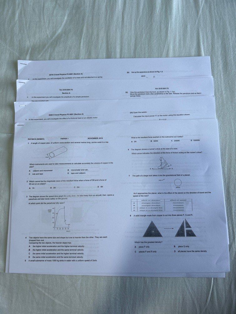 pure physics test papers, Hobbies & Toys, Books & Magazines, Assessment ...