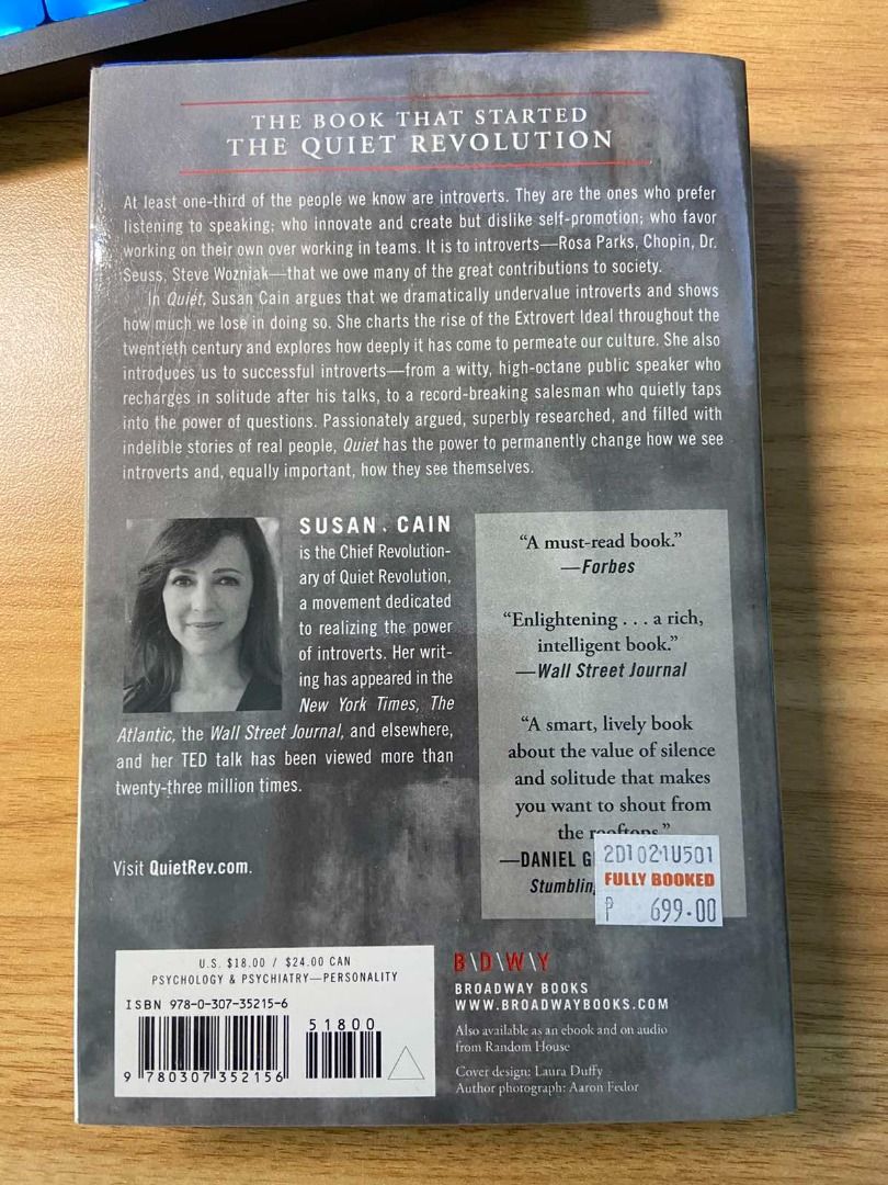 QUIET - SUSAN CAIN, Hobbies & Toys, Books & Magazines, Fiction & Non ...