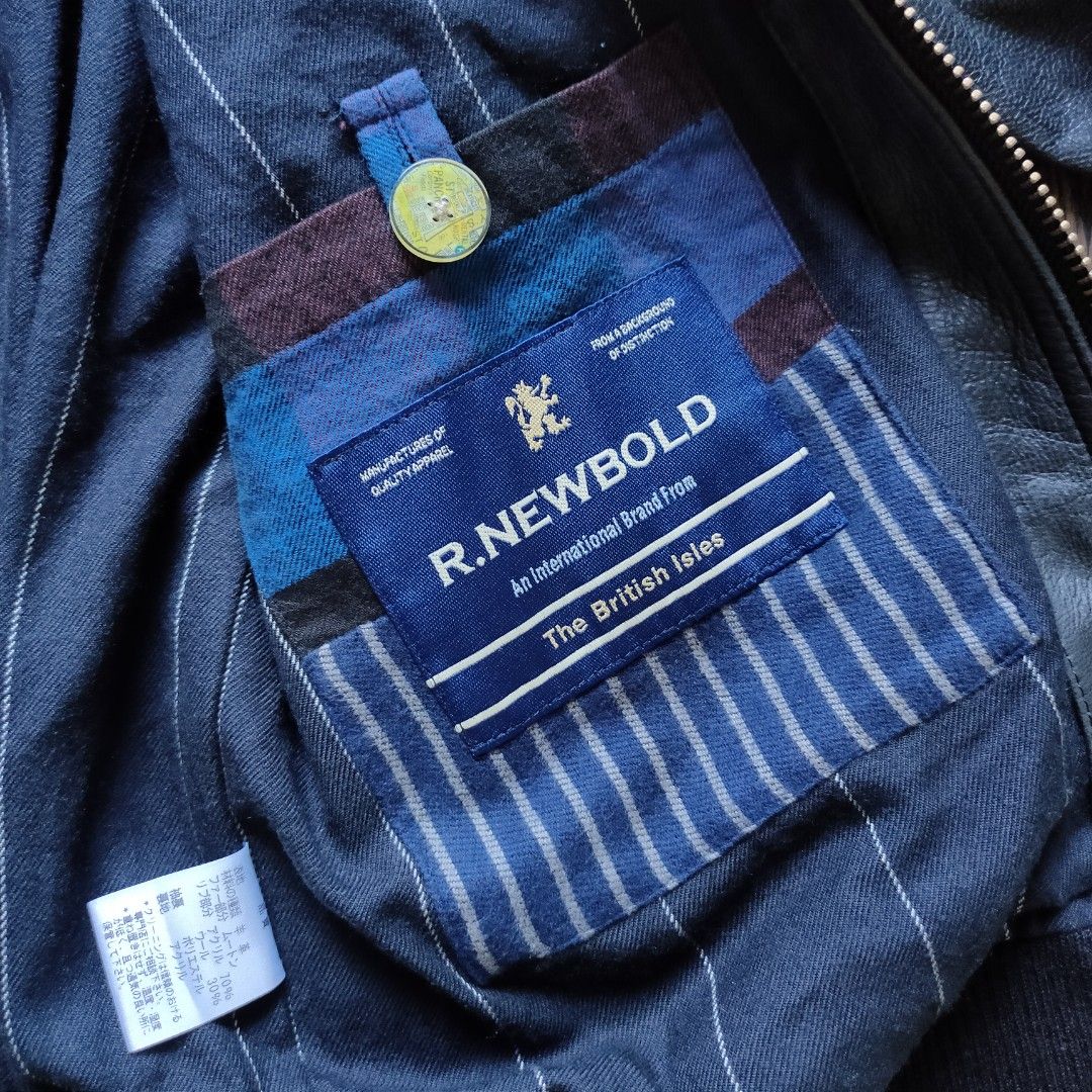 R. NEWBOLD THE BRITISH ISLES | Leather Sherpa Flight G1 Jacket, Men's ...
