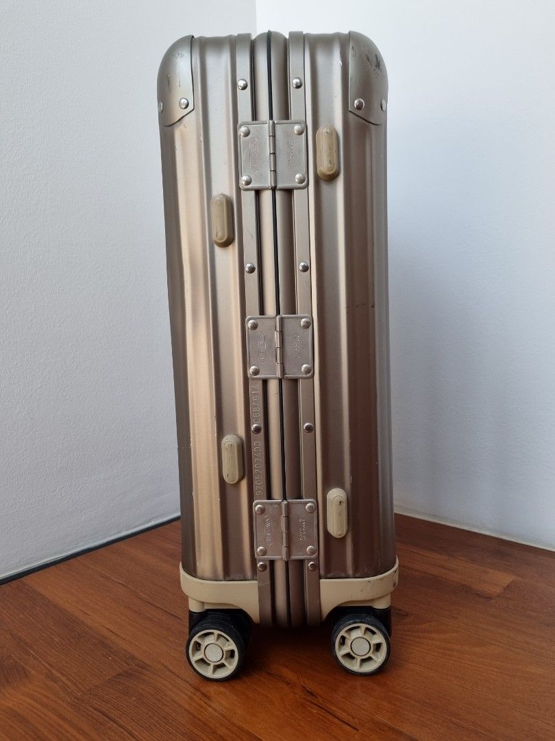RARE Rimowa Topaz Titanium Petite Cabin Luggage (Discontinued), Hobbies ...