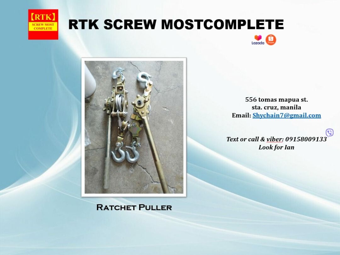 Ratchet Puller 3 Tons, Commercial & Industrial, Construction & Building ...