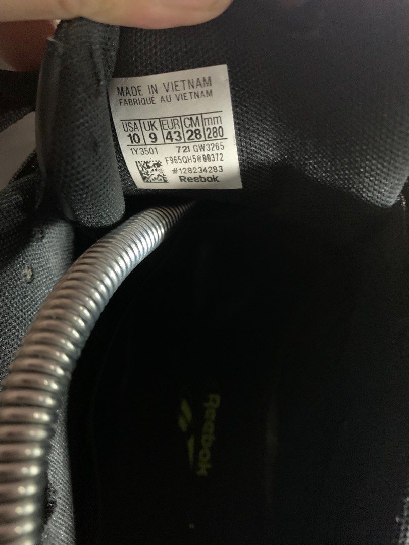 Reebok Chunky Black Shoes (US 10 Mens), Men's Fashion, Footwear ...