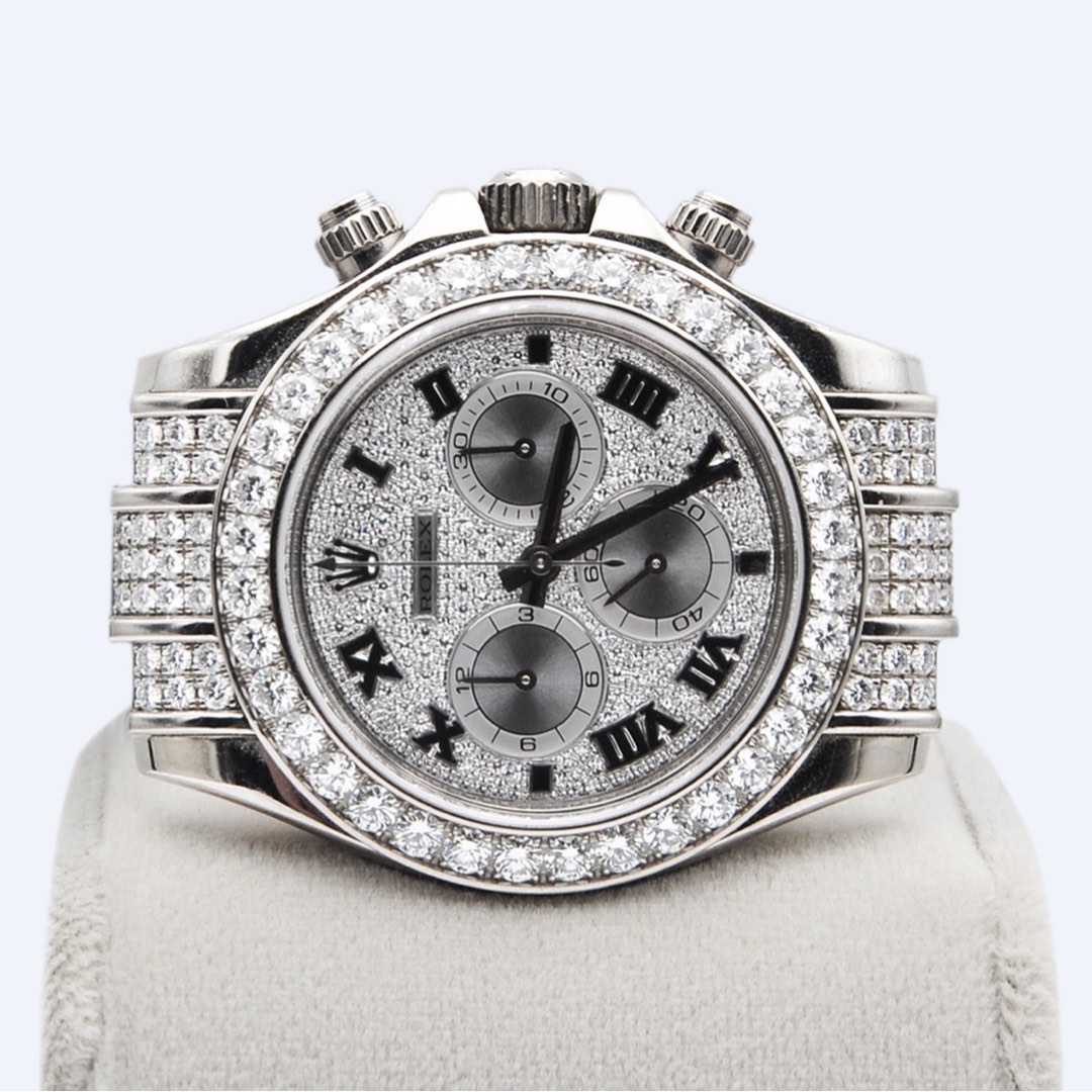 Rolex Daytona Full Factory Diamond Bezel & Dial 40mm 116599 RBR, Luxury ...