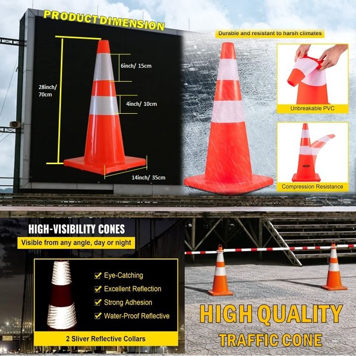 SAFETY BARRICADE POLE FOR SAFETY CONE / RETRACTABLE TRAFFIC CONE POLE ...