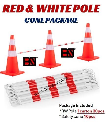 SAFETY BARRICADE POLE FOR SAFETY CONE / RETRACTABLE TRAFFIC CONE POLE ...