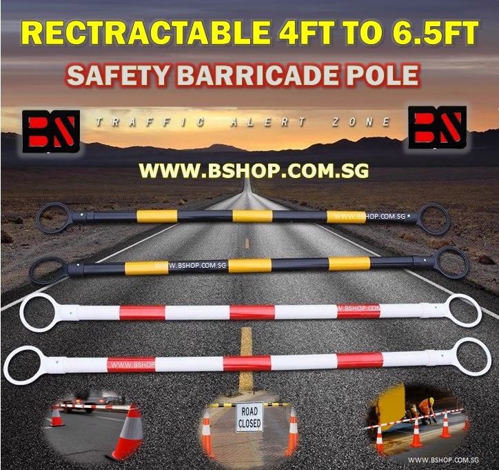 SAFETY BARRICADE POLE FOR SAFETY CONE / RETRACTABLE TRAFFIC CONE POLE ...