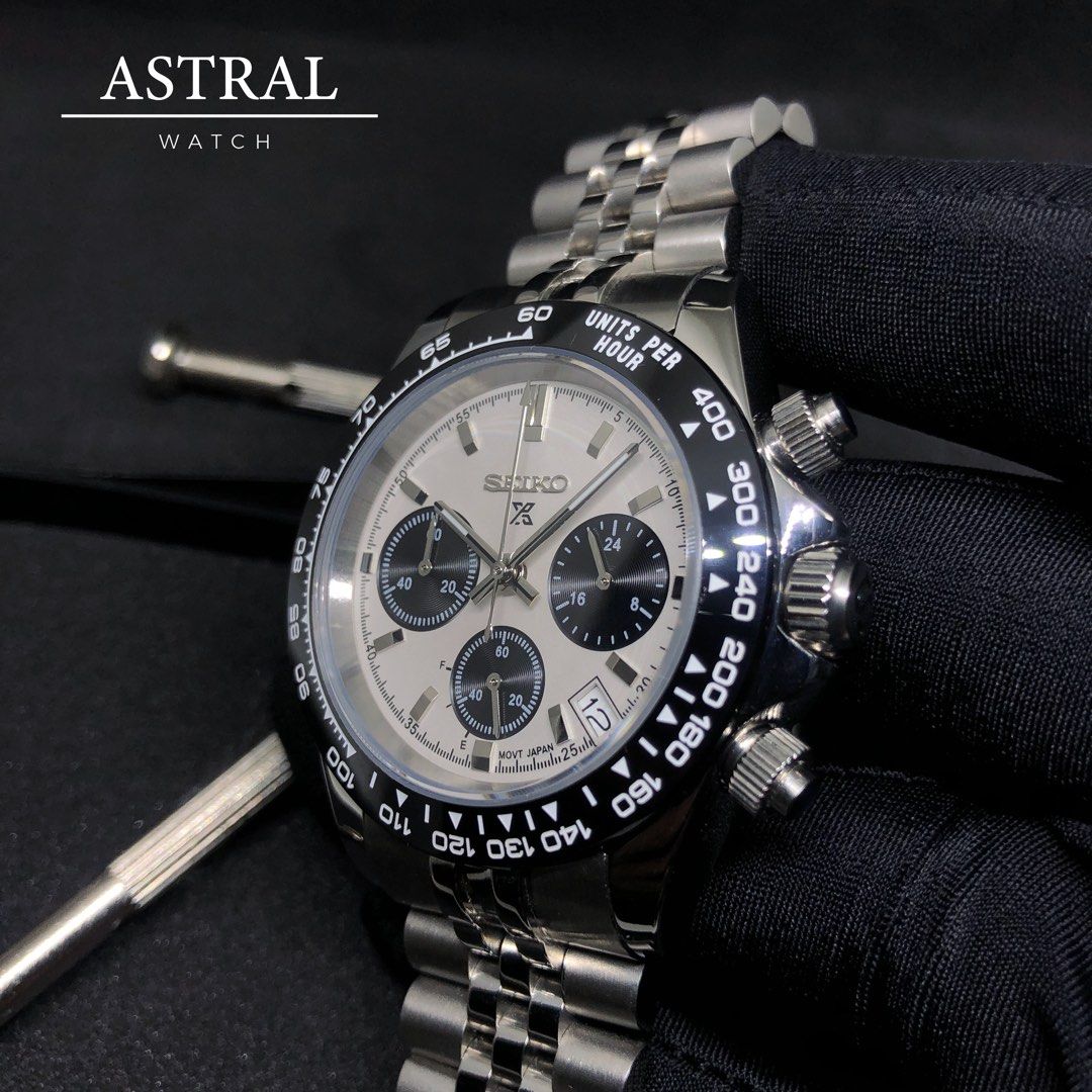 Seiko Mod Panda Chronograph, Men's Fashion, Watches & Accessories ...