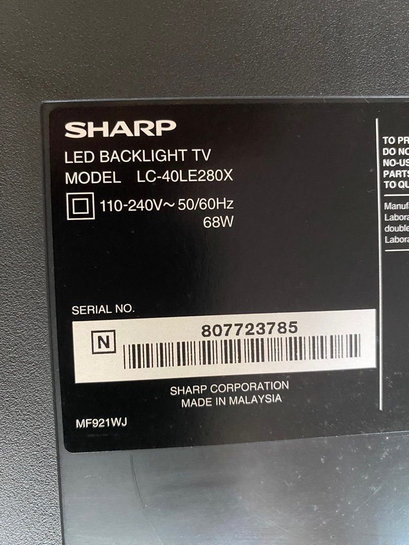 Sharp 40” LED TV with Smart Android box, TV & Home Appliances, TV ...