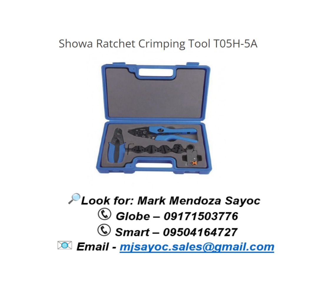 Showa Ratchet Crimping Tool T05H-5A, Commercial & Industrial, Construction Tools & Equipment on ...