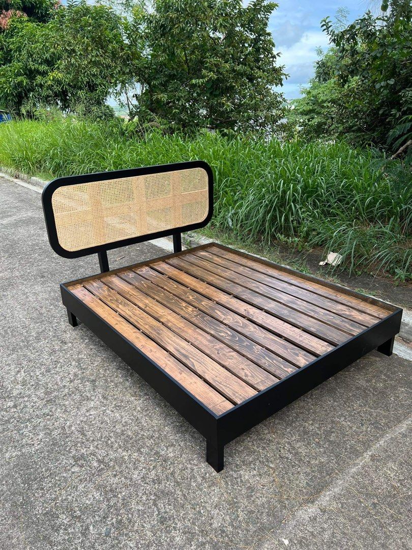 Solihiya design headboard Queen size bed frame, Furniture & Home Living ...