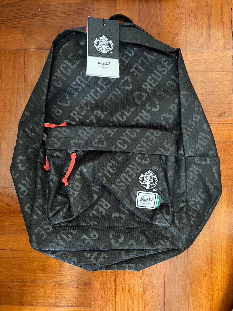 Starbucks x Hershel crossover backpack, 男裝, 袋, 背包 - Carousell