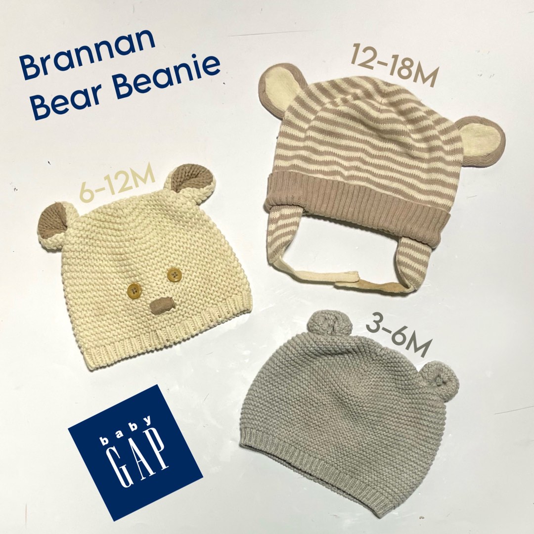 TAKE ALL Gap Barannan Bear Beanie, Babies & Kids, Babies & Kids Fashion ...
