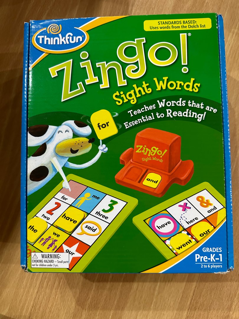 Think Fun Zingo Sight Words Game, Hobbies & Toys, Toys & Games on Carousell