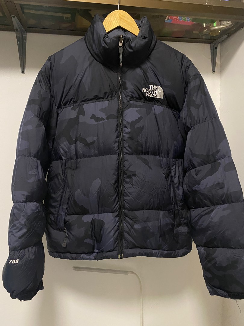 TNF BLUE CAMO PUFFER 700 series, Men's Fashion, Coats, Jackets and ...