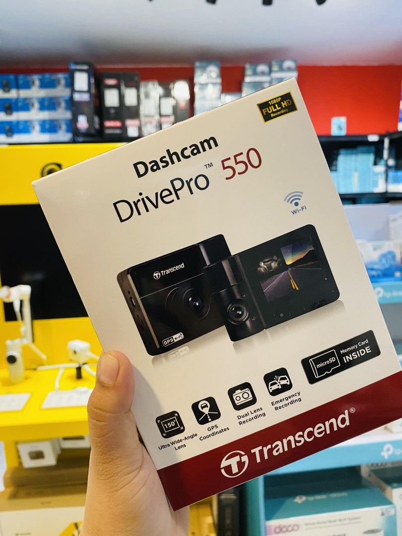 Transcend DrivePro 550 Dashcam 64GB TS-DP550B-64G, Photography, Video ...