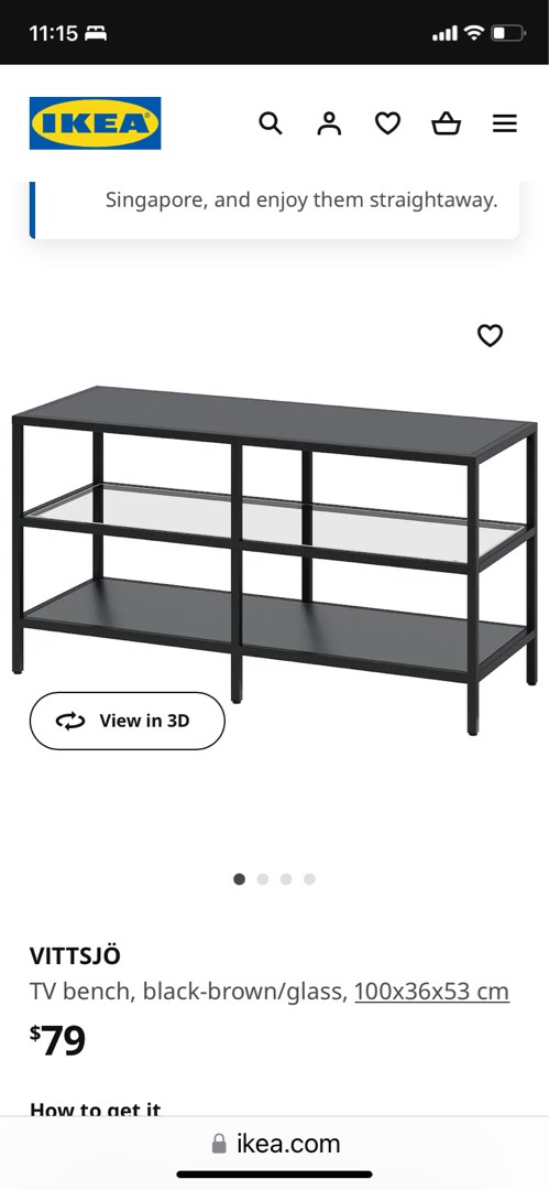 TV Console (IKEA Vittsjo), Furniture & Home Living, Furniture, TV Consoles on Carousell