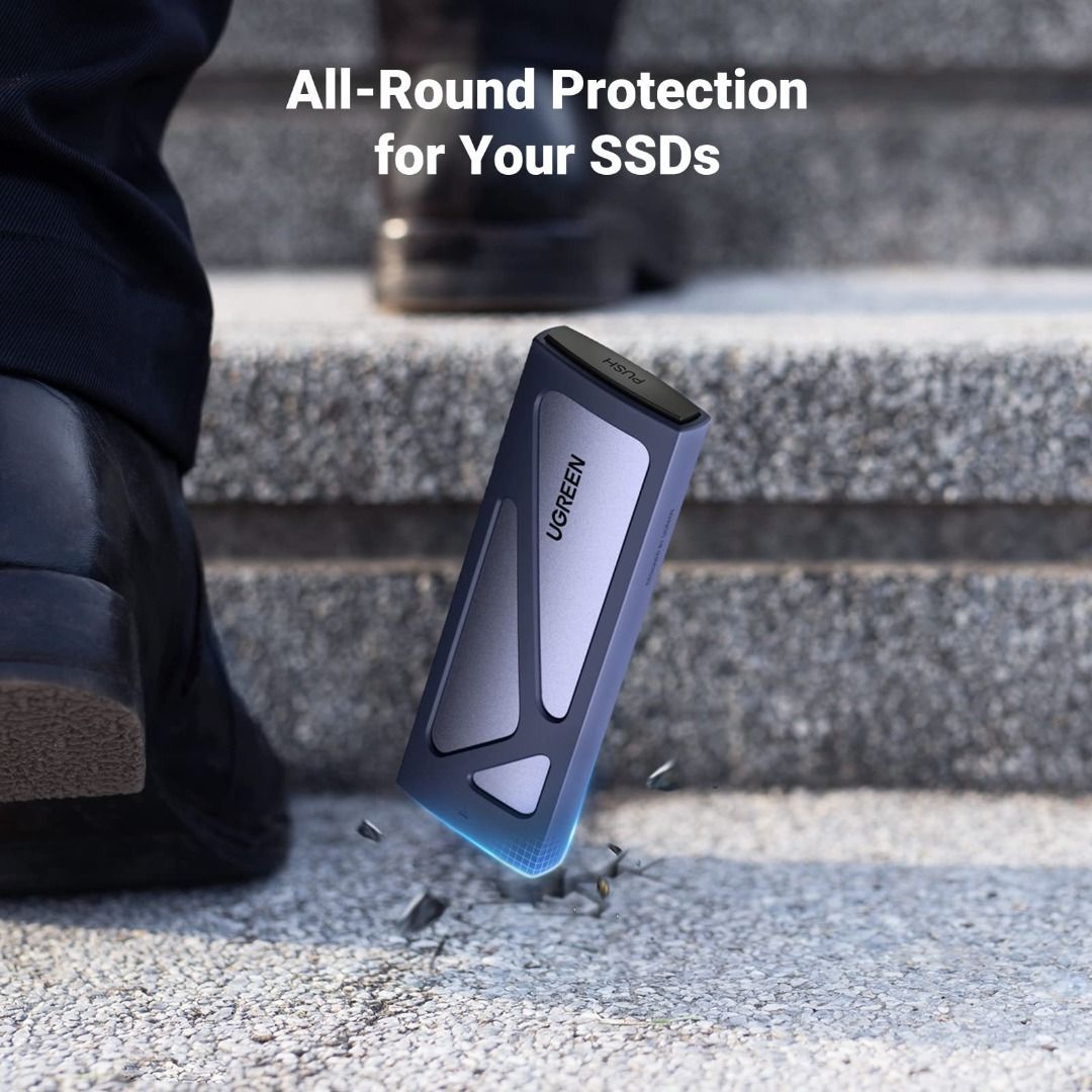 UGREEN M.2 NVMe SSD Enclosure Adapter, 10Gbps USB C 3.2 Gen2, Tool-Free ...