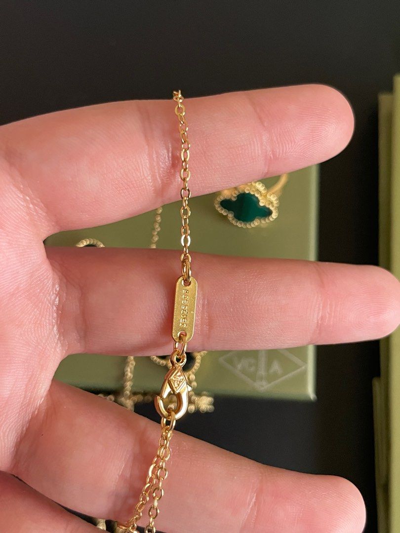 Van Cleef & Arpels (VCA) Four Leaf Clover Set (GREEN), Women's Fashion ...