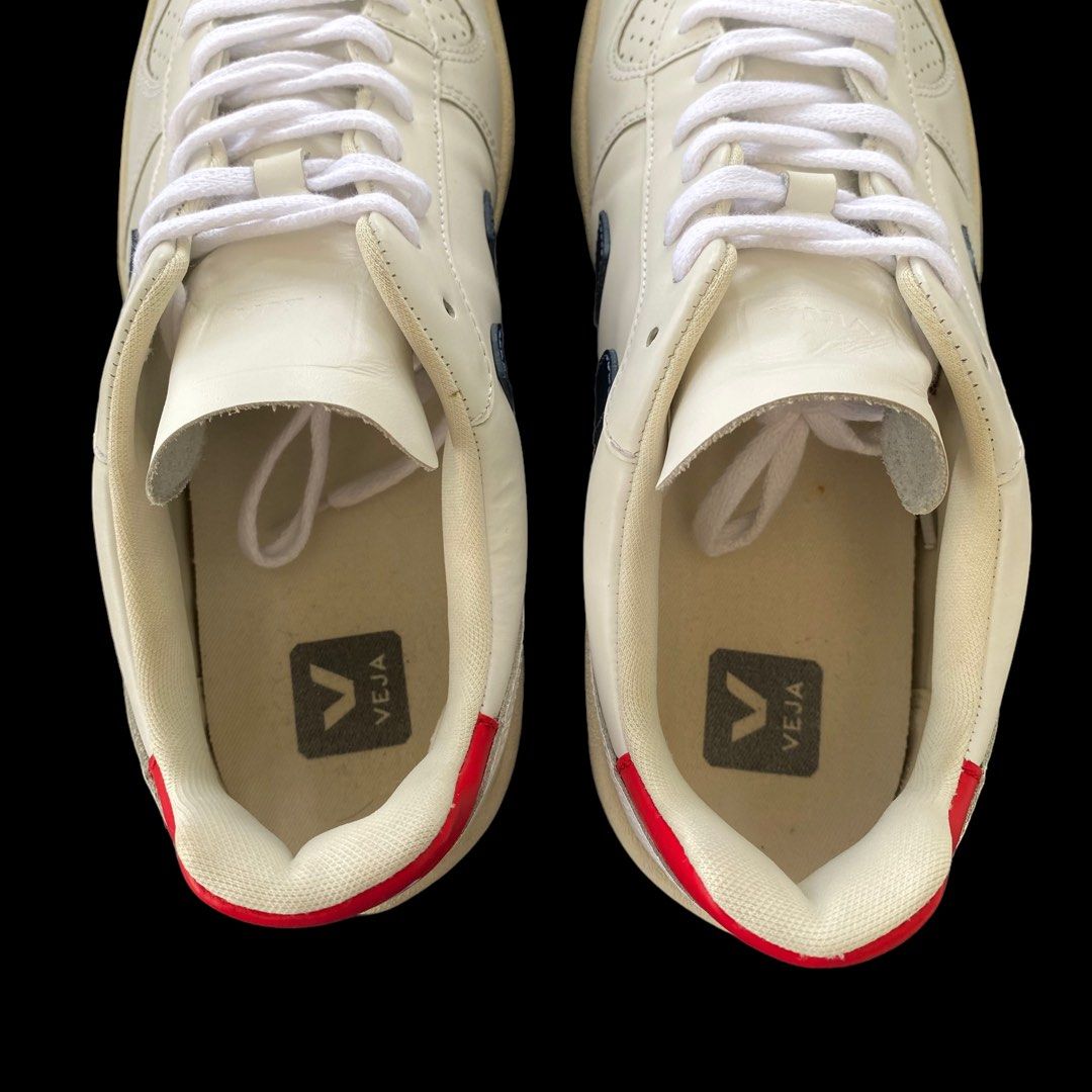 Veja V-10 white blue red leather V10 sneaker, Men's Fashion, Footwear ...