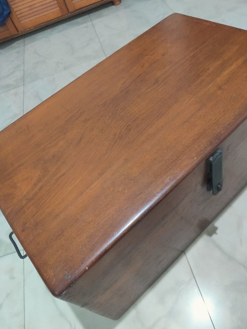 Vintage Antique Solid Wood Chest, Furniture & Home Living, Furniture ...