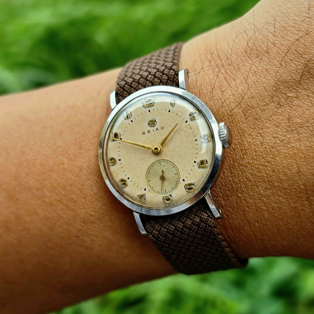 Vintage Seiko sub small second Seikosha manual patina military dial ...