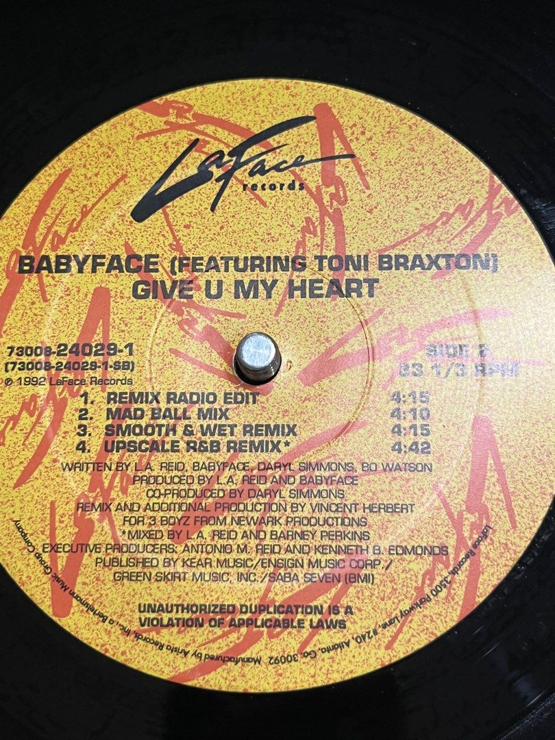 Vinyl Record- 12” Single - Toni Braxton, Hobbies & Toys, Music & Media ...