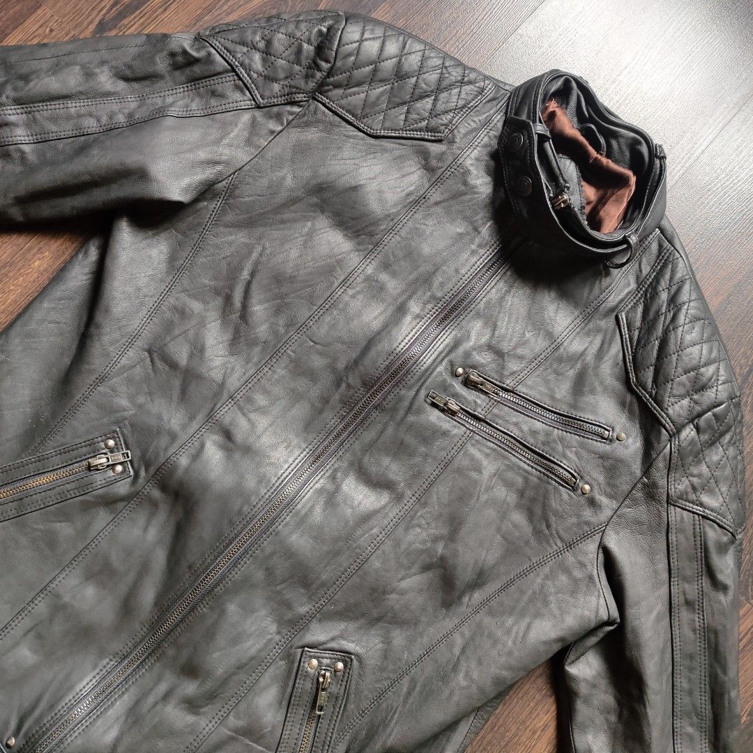 VOGUE LEATHER NATION | Cafer Racer Biker Leather Jacket, Men's Fashion ...