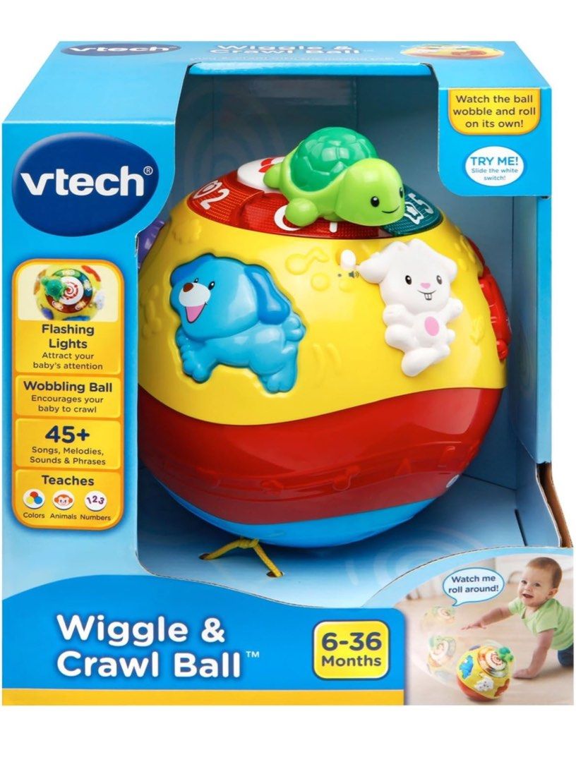 VTech Wiggle and Crawl Ball, Hobbies & Toys, Toys & Games on Carousell