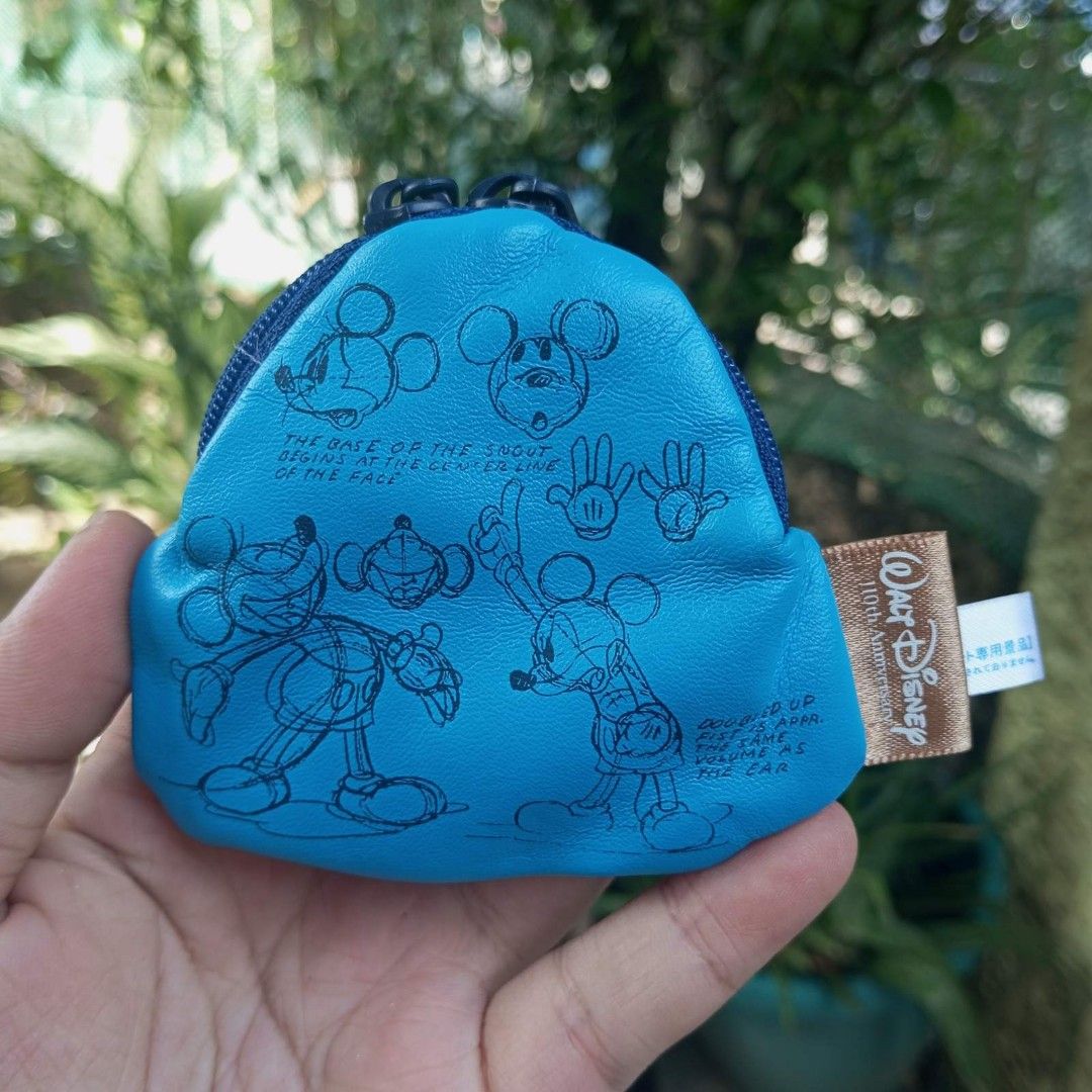 Walt DISNEY Mickey Mouse Blue Coin Purse, Women's Fashion, Bags ...