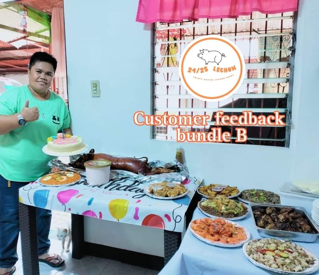 whole lechon baboy cebu style with 10 bilao size 10" package, Food ...