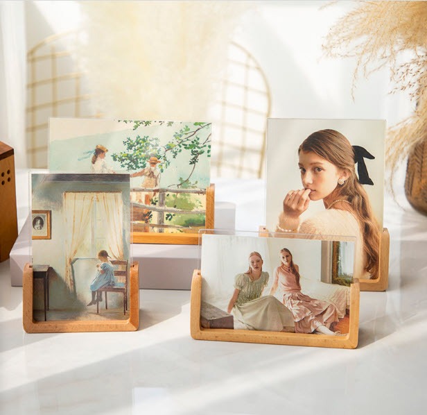 Wooden Glass Photo Picture Frame Table Desk Display Home Decor ...