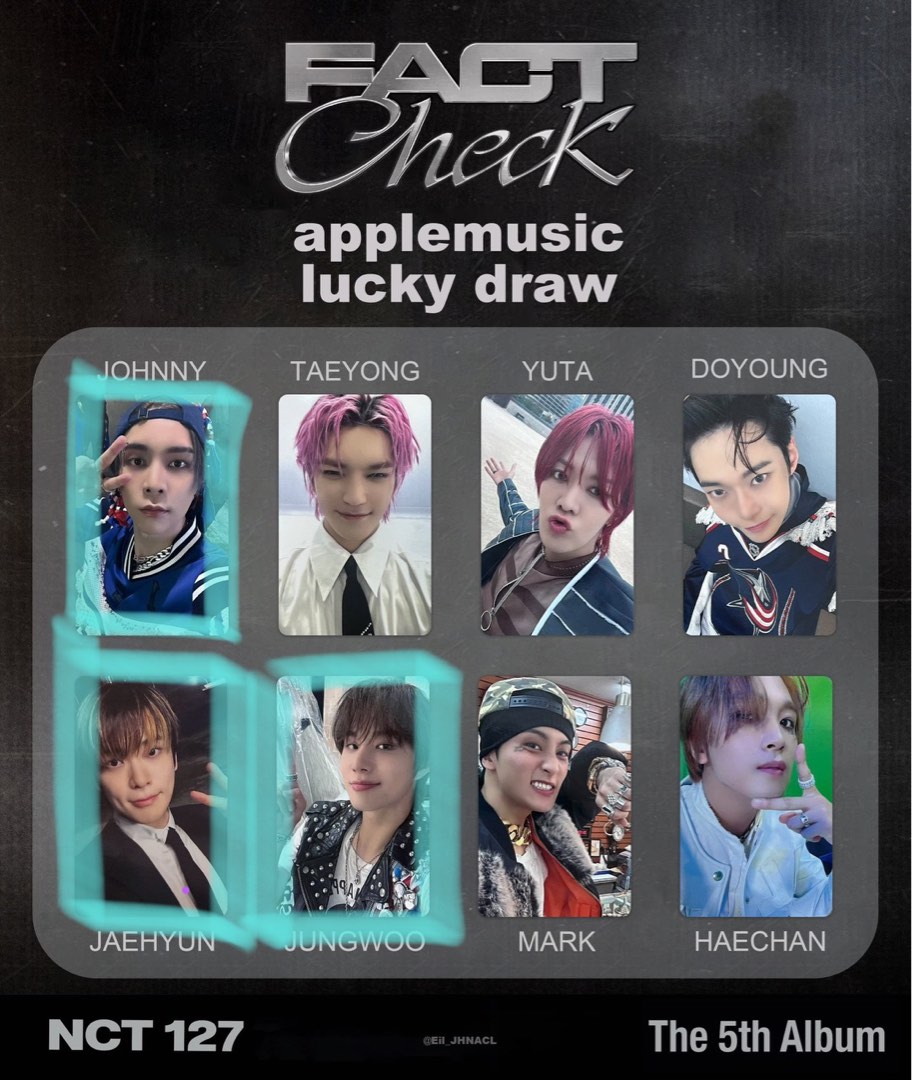 wts/lfb nct 127 fact check apple music lucky draw, Hobbies & Toys ...