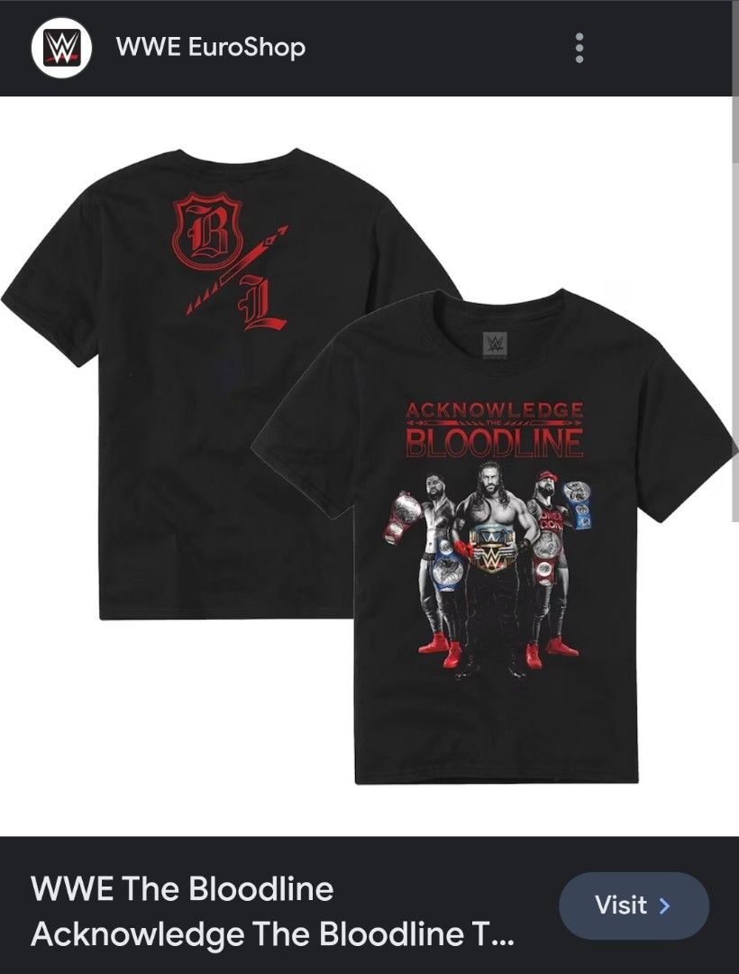 WWE Bloodline tee. Usos Roman Reigns, Men's Fashion, Tops & Sets ...