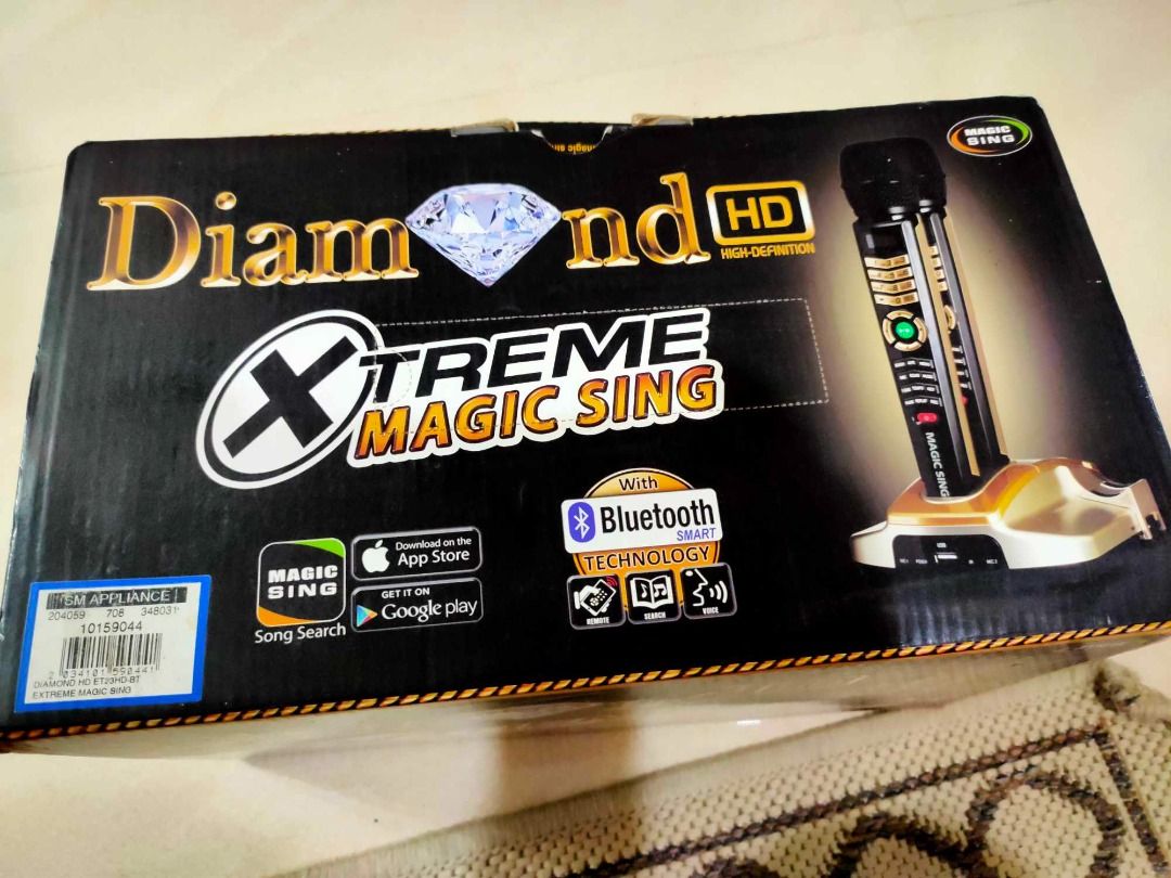 Xtreme Magic Sing Diamond HD ET23KH Wirelesss Microphone w/ 4 chips ...