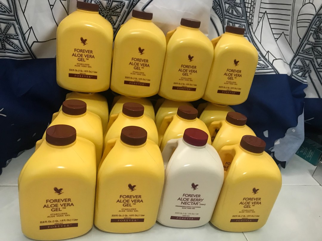 Yellow Bottle Aloe Vera Gel 1L & Aloe Berry Nectar 1L (Ready Stock ...