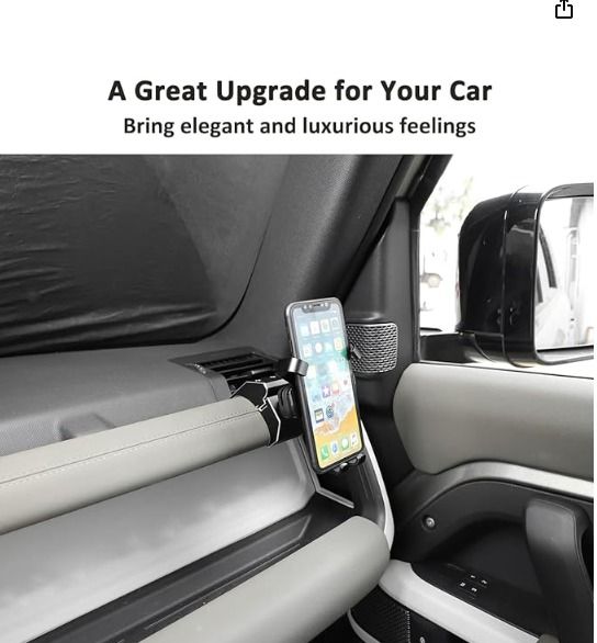 YIWANG Alumium Alloy Dashboard Side Mobile Phone Holder Trim for Land ...