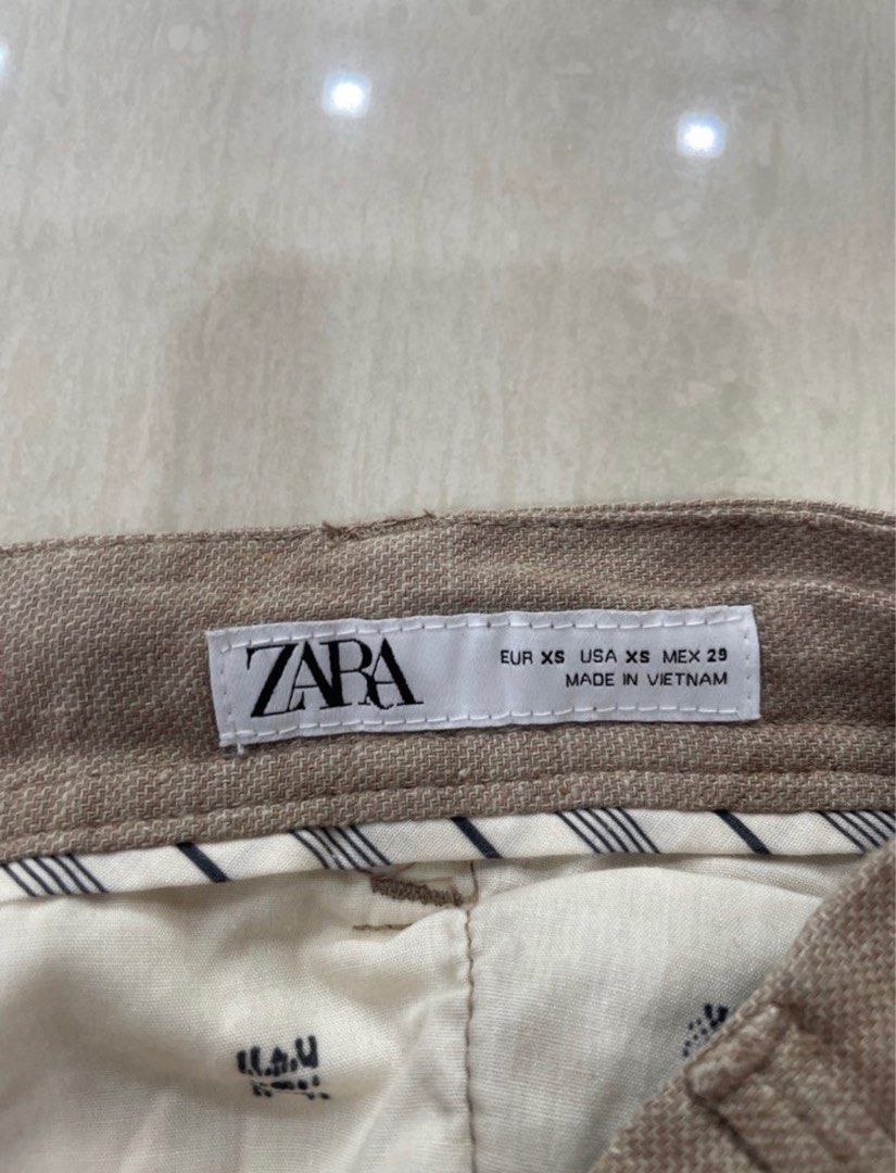 Zara Linen Pants Men, Men's Fashion, Bottoms, Trousers on Carousell