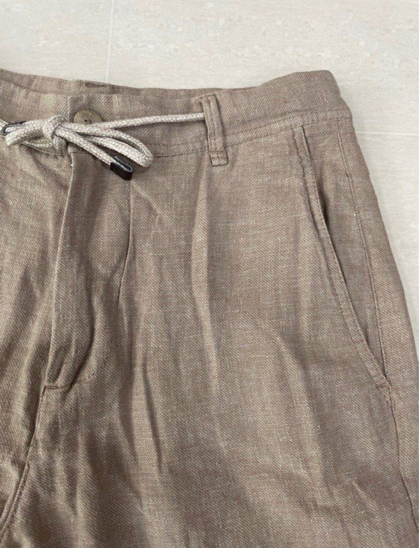 Zara Linen Pants Men, Men's Fashion, Bottoms, Trousers on Carousell