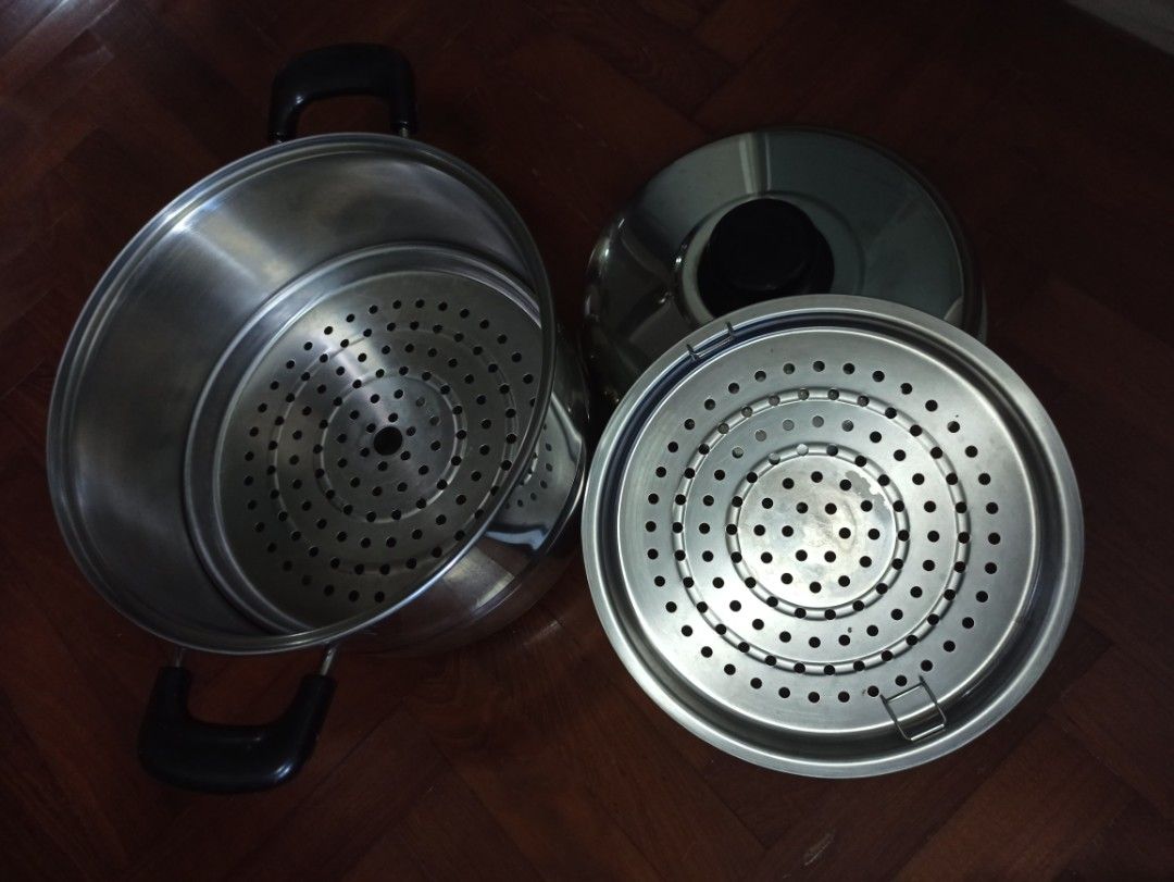 Zebra stainless steel 2 tier steamer, Furniture & Home Living ...