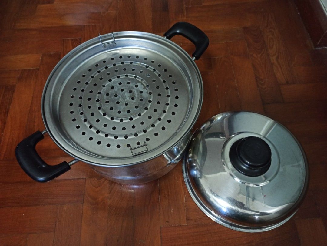 Zebra stainless steel 2 tier steamer, Furniture & Home Living ...