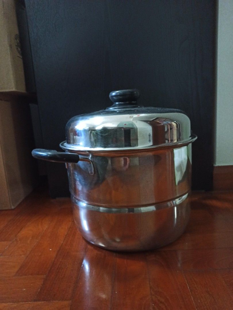 Zebra stainless steel 2 tier steamer, Furniture & Home Living ...