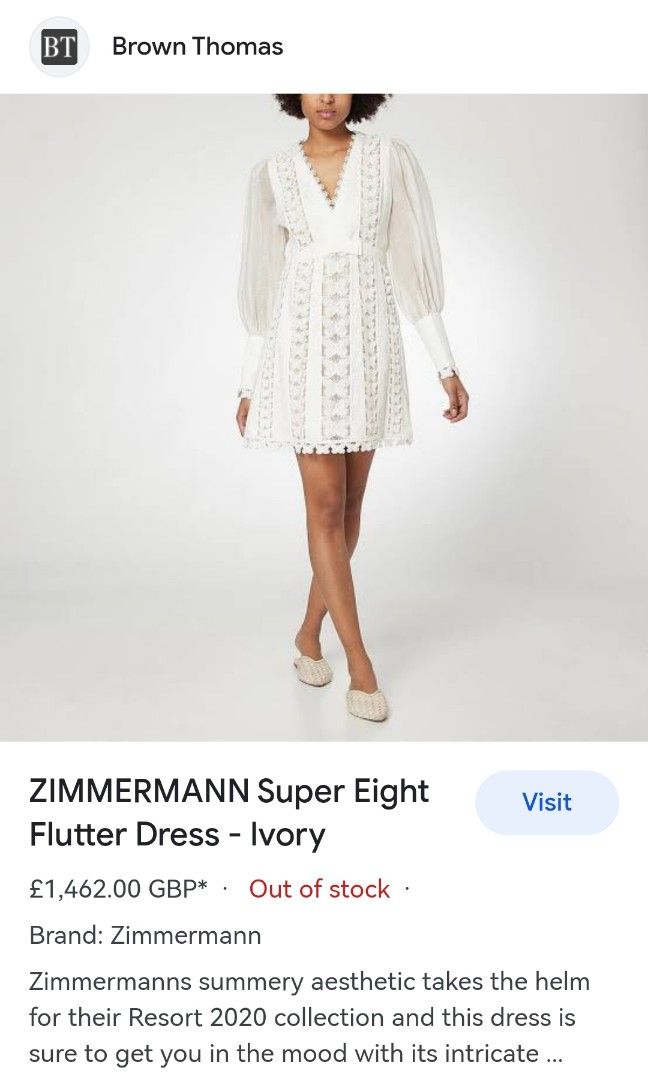 Zimmerman insp flutter dress, Women's Fashion, Dresses & Sets, Dresses ...