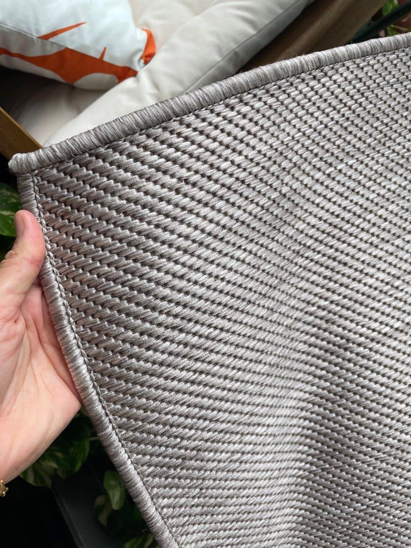 1.4m x 2m Grey Outdoor Carpet Rug, Furniture & Home Living, Home Decor ...