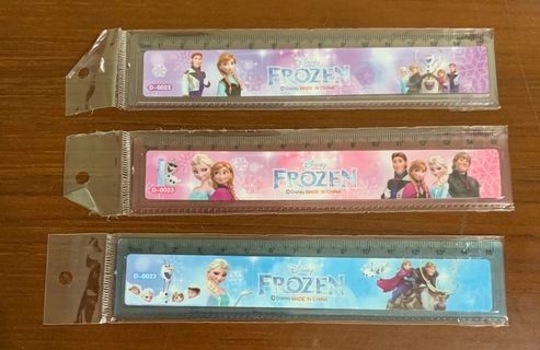 2 Types of Disney Frozen Stationery - Erasers and Rulers, Hobbies ...
