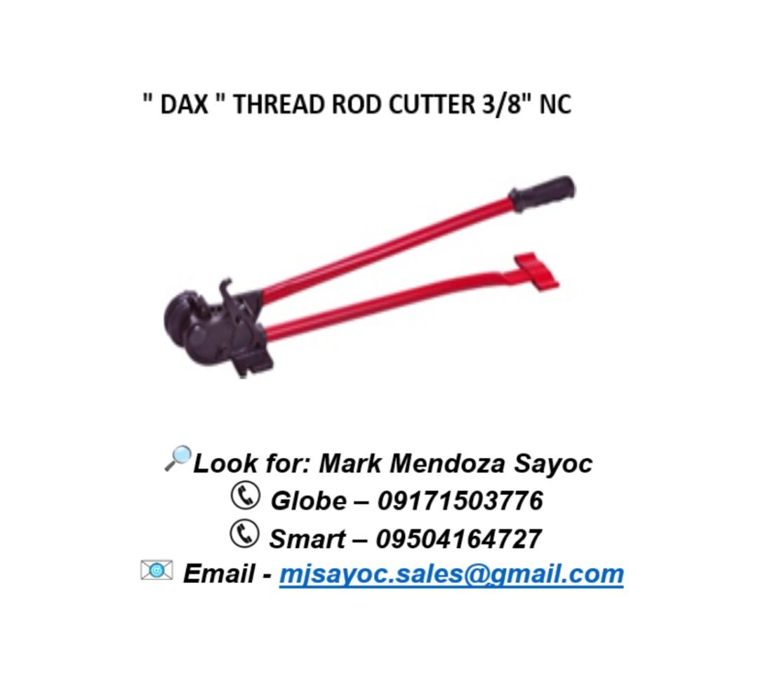 " DAX " THREAD ROD CUTTER 3/8" NC, Commercial & Industrial ...