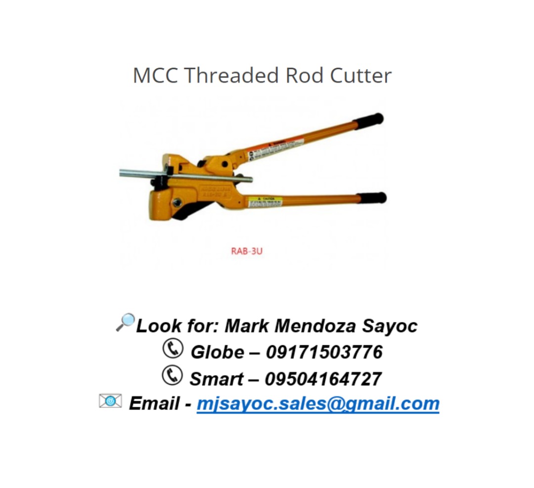 " MCC " THREADED ROD CUTTERS, Commercial & Industrial, Construction ...