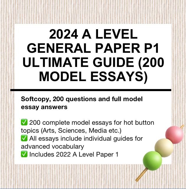 A LEVEL 8807 GENERAL PAPER H1 GP NOTES P1 200 MODEL ESSAYS ULTIMATE ...