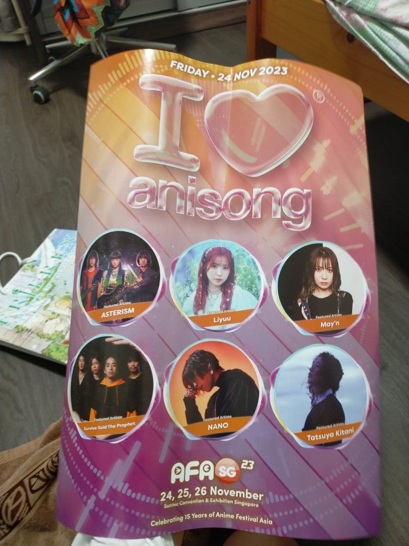 AFA Anisong poster and Frieren paper bag, Hobbies & Toys, Memorabilia ...